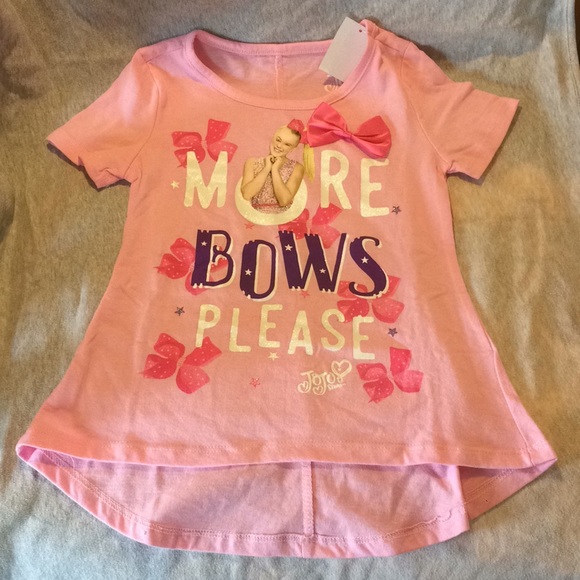 JoJo Siwa | Shirts & Tops | Jojo Siwa More Bows Please Tshirt Pink ...